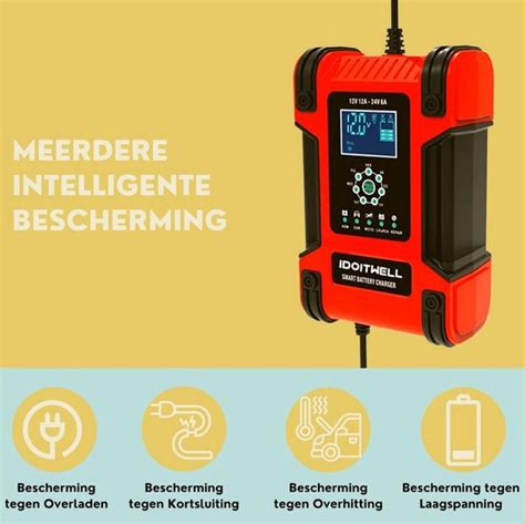 Acculader Druppellader 12 24v 4 6 8a Acculader Voor Auto Motor Scooter Boot Bol