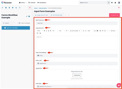 Workflow Forms Feature Overview Flowster