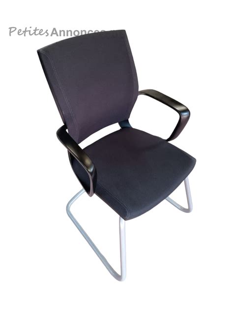 Chaise visiteur luge klöber Moteo tissu noir Matériel Professionnel
