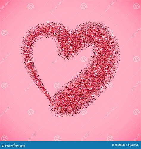 Glitter Heart For Valentines Day Stock Vector Illustration Of