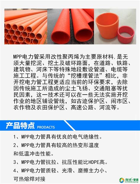MPP电力电缆保护管 MPP电力管 MPP通信管 MPP电缆管穿线管厂家直销