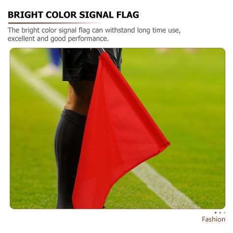 Shiyuu 3pcs Referee Flag Stainless Steel Command Flag Red Signal Flag