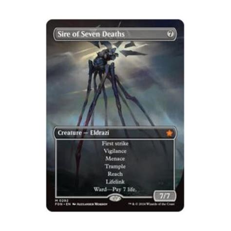 Wotc Foundations Sire Of Seven Deaths Borderless Mr Nm Ebay