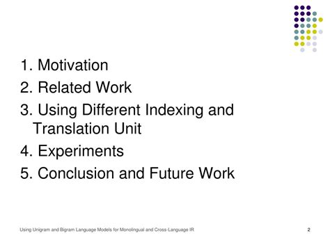 ppt using unigram and bigram language models for monolingual and