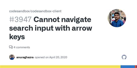 Cannot Navigate Search Input With Arrow Keys · Issue 3947 · Codesandboxcodesandbox Client · Github