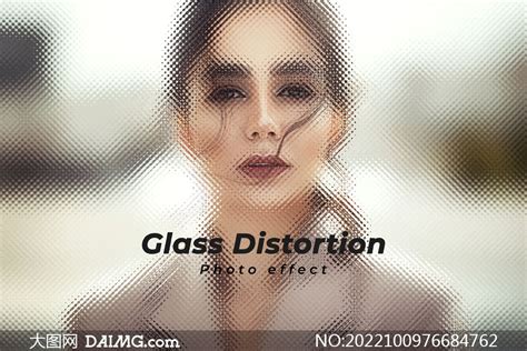 玻璃纹理叠加效果照片智能模板素材 大图网图片素材