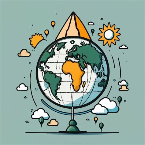 Premium Photo Draw A Balanced Globe Highlighting Peaceful Regions