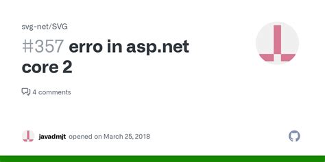 Erro In Asp Net Core 2 Issue 357 Svg Net SVG GitHub