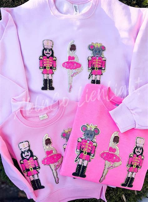 Nutcracker Chenille Patch Nutcracker Ballet Story Trio Patch Pink