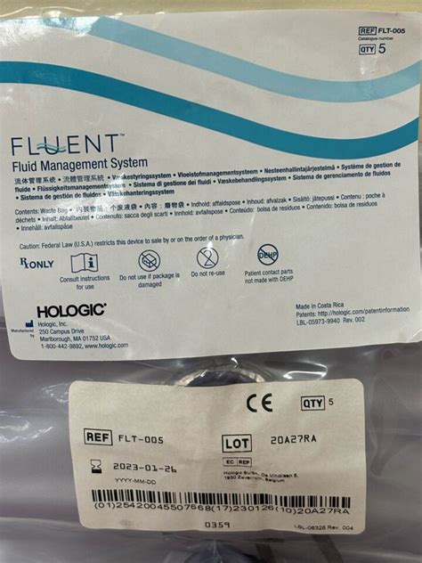 New Hologic Flt 005 Fluent Fluid Management System Disposables General For Sale Dotmed