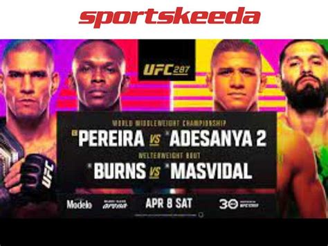 UFC 287 Live Results April 9th Pereira Vs Adesanya II
