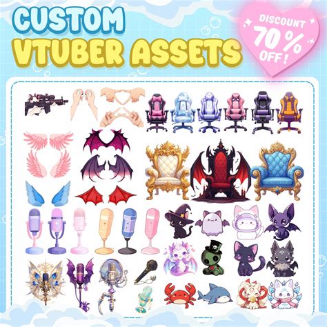 Custom Vtuber Assets Animated Vtuber Asset Hand Vtuber Assets Pets