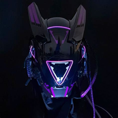 Cyberpunk Angular Glowing Mask Futuristic Mask Cyberpunk Clothes