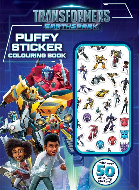Transformers Earthspark Puffy Sticker Colouring Book Hasbro Unknown
