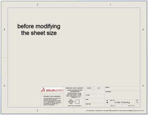 SOLIDWORKS Creating Additional Sheet Formats And Templates