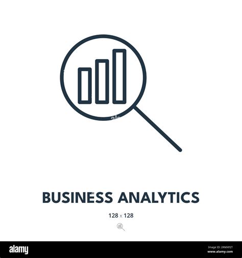Business Analytics Icon Report Analysis Statistics Editable Stroke