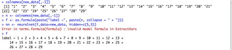 Dummy Errors When Using Neuralnet Package In R