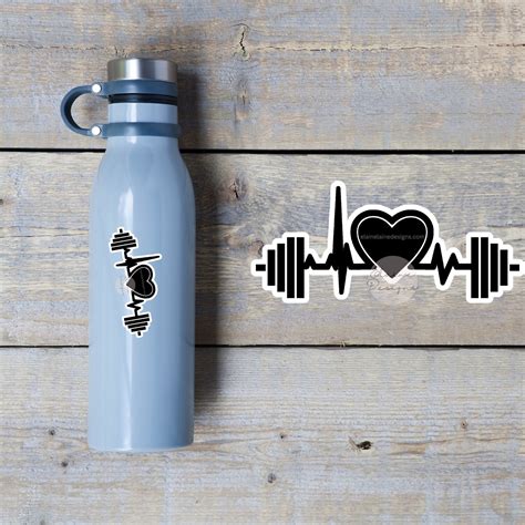 Crossfit Sticker Barbell Heart Rate Sticker Lift Sticker