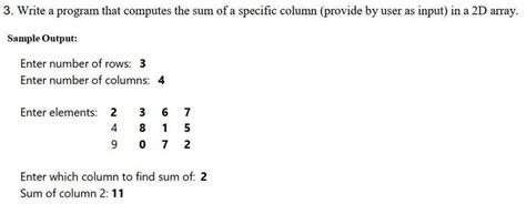 Solved Write A Program That Computes The Sum Of A Chegg
