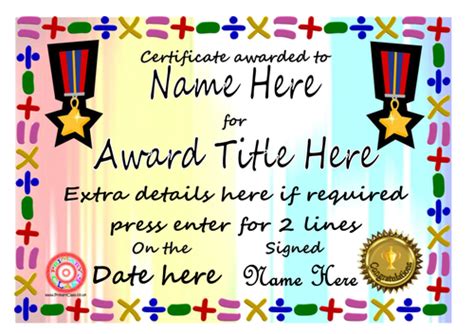 Editable Maths Certificates Teaching Resources