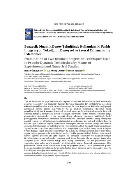 Pdf Examination Of Two Distinct Integration Techniques Used In Pseudo