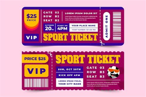 Premium Vector Football Tournament Sport Event Ticket Design Template