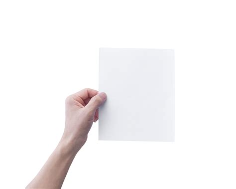 Hand Holding White Paper Isolated Dicut Photos 10870332 Png