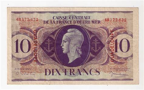 10 Francs Type Anglais Caisse Centrale De La France D Outre Mer