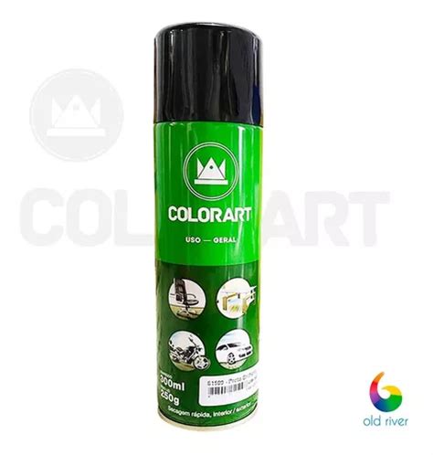 Tinta Spray Preto Brilhante Colorart 300ml Uso Geral Parcelamento Sem