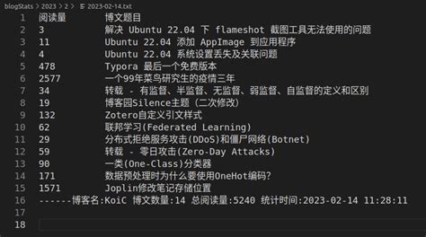 我用 Python 写了一个统计博客园文章信息的小工具 KoiC 博客园