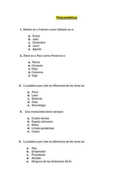 Psicométrico 1 Pdf
