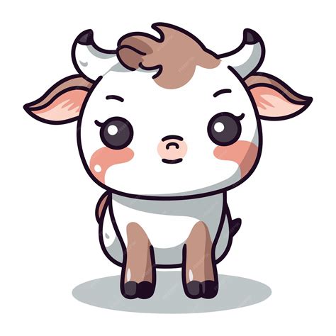 Premium Vector Cute Cow Cartoon Character Vector Illustration Cute