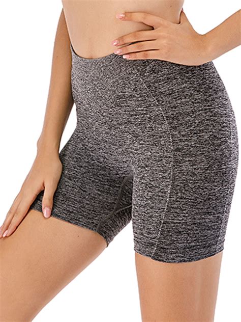 Lelinta High Waist Yoga Short Tummy Control Workout Running Athletic