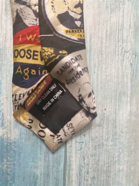 Mens Museum Artifacts President Voting Election Tie Gem