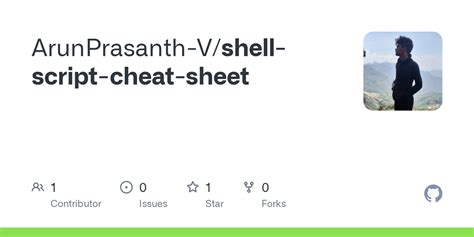 Github Arunprasanth Vshell Script Cheat Sheet