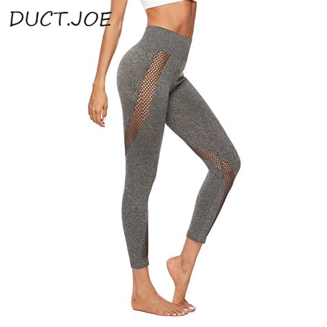Ductjoe Fashion Leggings Sporting Fitness Leggings Sexy Ladies Mesh