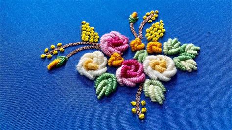 Aari Embroidery Free Tutorials 11 Bullion Knot Embroideryleaf And