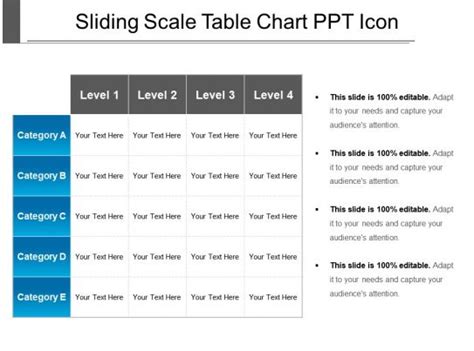 Sliding Scale Table Chart Ppt Icon PowerPoint Presentation Templates PPT Template Themes