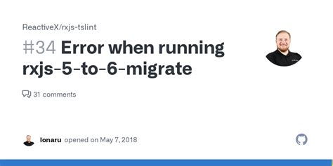 Error When Running Rxjs 5 To 6 Migrate · Issue 34 · Reactivexrxjs