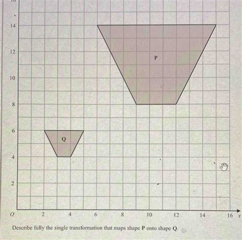 solved 1 1 1 06 x describe fully the single transformation that maps