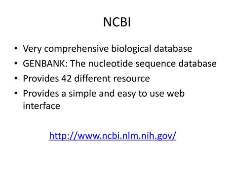 Bioinformaticdatabases2ppt