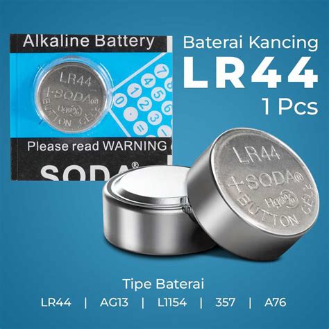 Jual Baterai Kancing Lithium Lr44 Ag13 L1154 357 A76 15v 1 Pcs