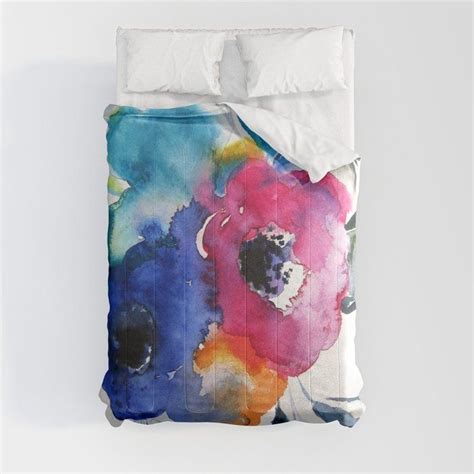 Floral No 9 Comforters By Christine Lindstrom Full 79 X 79