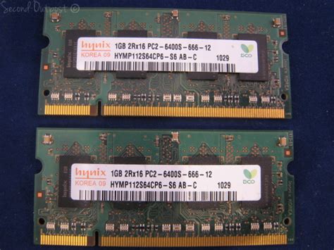 Hymp112s64cp6 S6 Ab C Hynix 1gb Pc2 6400 Ddr2 800