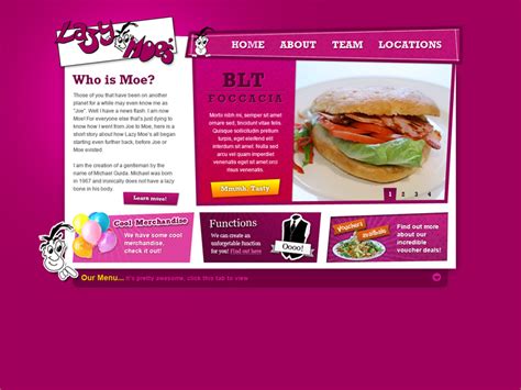 Lazy Moes Website Design « Balance Affordable Freelance Website