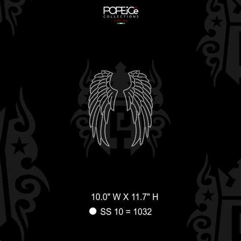 Angel Wings Rhinestone Template Popeice Collections