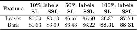 Table 1 From Automated Feature Specific Tree Species Identification From Natural Images Using