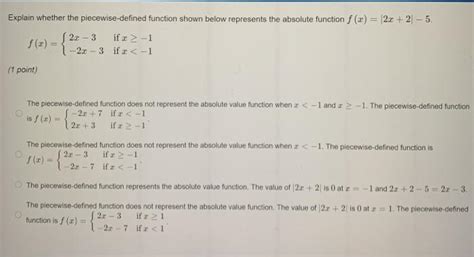 Solved Evaluate The Piecewise Defined Function At F3 Fx