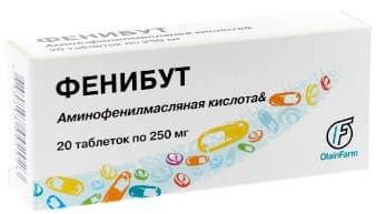 Фенибут. Инструкция по применению. Справочник лекарств, медикаментов, БАД