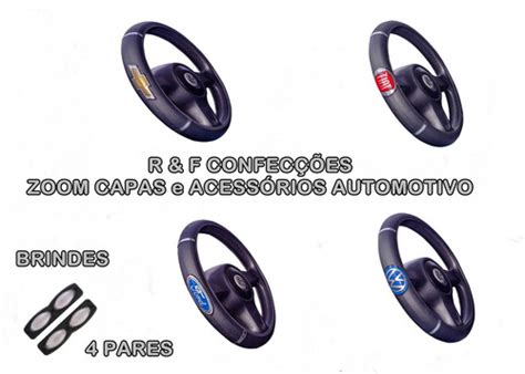 Atacado 12 Capa De Volante Preta Carro Personalizada Parcelamento Sem